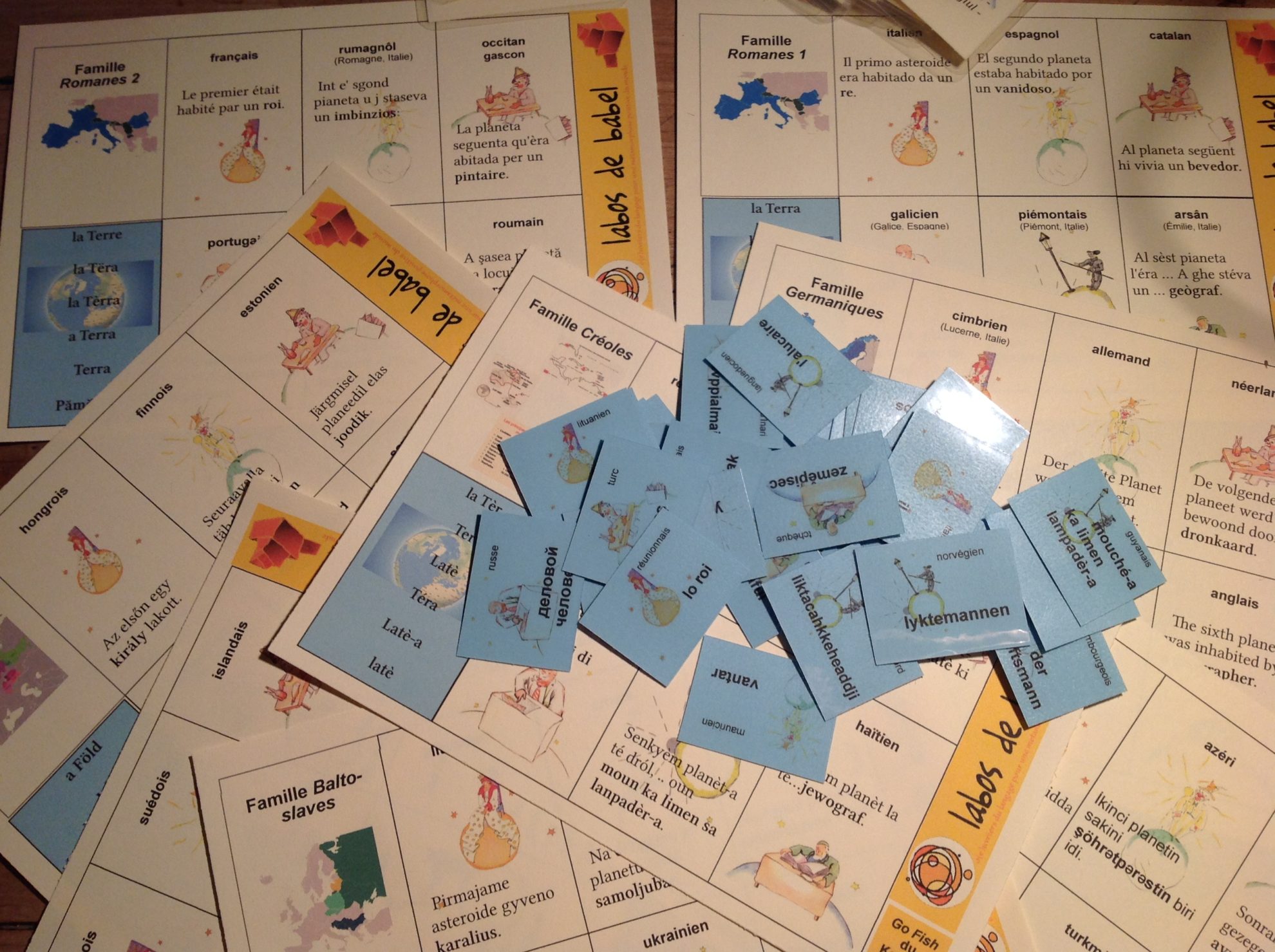 Le loto / Go Fish / 7 familles du Kaléidoglotte – Labos de babel